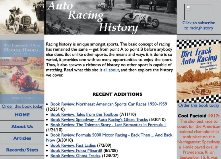 Auto Racing History