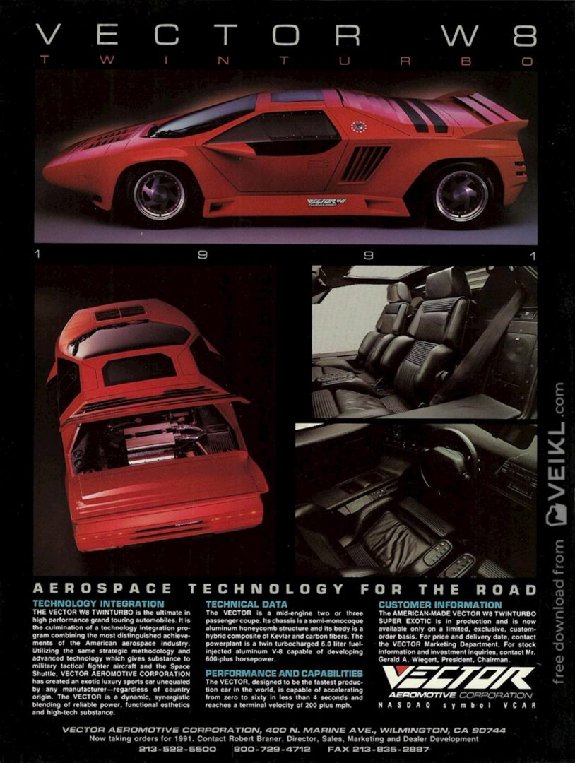 Jerry Wiegert and the Vector W8—The Dream of America’s First Supercar