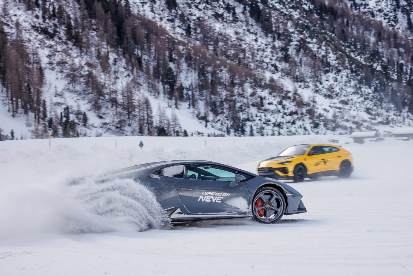 Lamborghinis Take to the Snow in Livigno